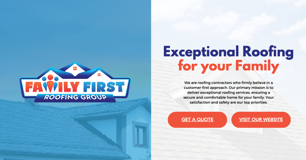 Family First Roofing Landing Page